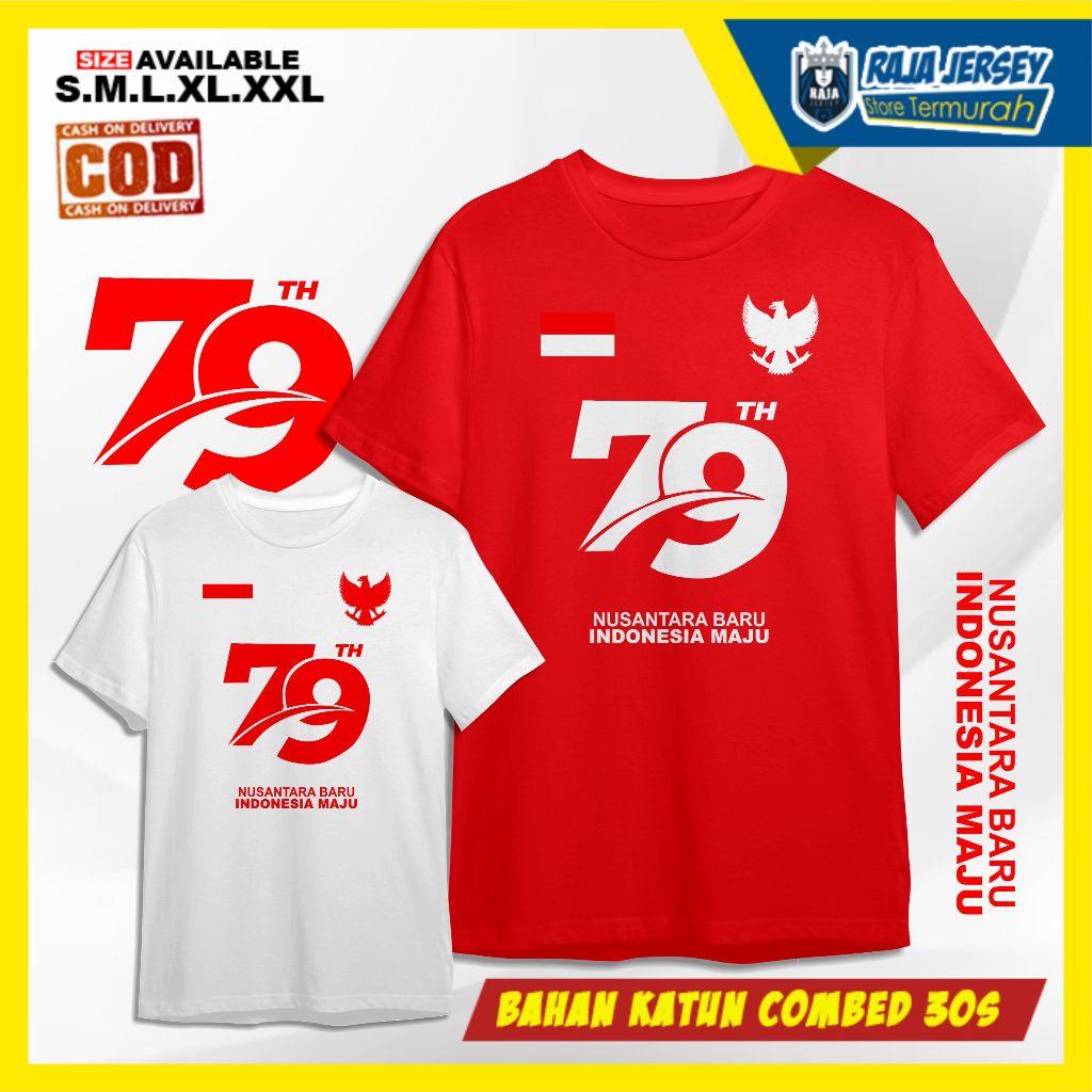 Jual Kaos HUT RI 79 I 17 agustus I kemerdekaan I Dirgahayu Republik Indonesia - 01 | Shopee ...