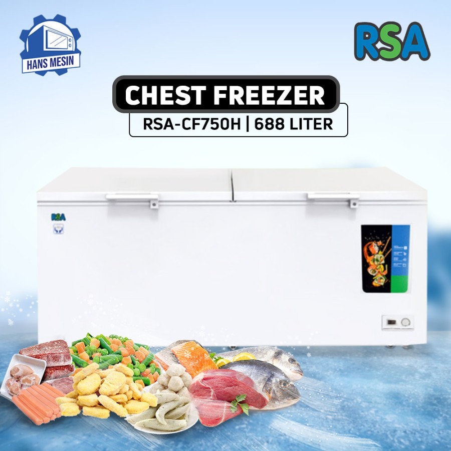 Jual RSA CHEST FREEZER CF750H / CF-750-H / CF 750 / 688 LITER | Shopee ...