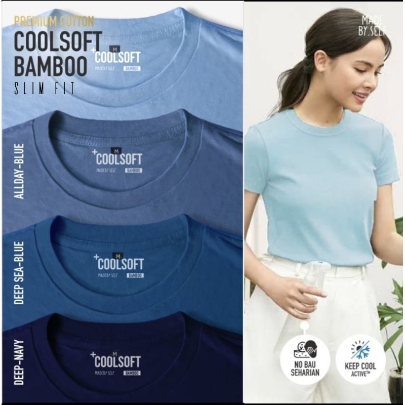 Jual Kaos SLIM FIT BAMBOO COOLSOFT COTTON O NECK Ringspun Katun Bambu ...