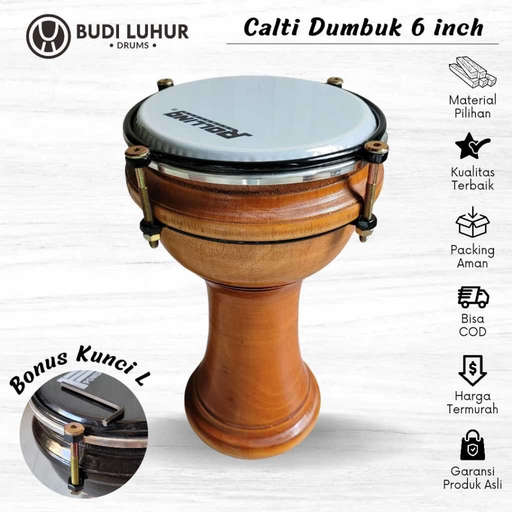 Jual Calti Darbuka Dumbuk Murah Banyak Warna Natural Ukuran Anak 6 inch ...