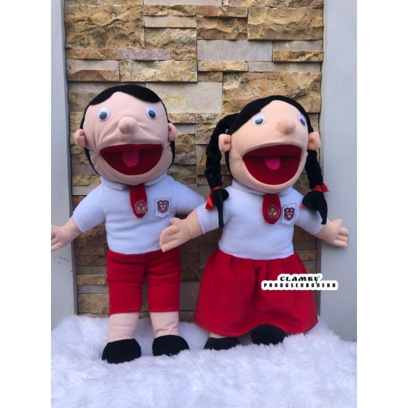 Jual Boneka Muppet Hand Puppet ventriloquist Karakter Anak SD Cewek ...