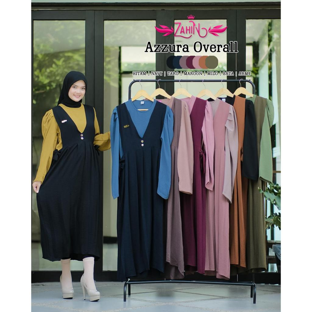 Jual AZZURA DRESS OVERAL 2 IN 1 INNER PLUS OVERALL REMAJA MODEL TERBARU ...