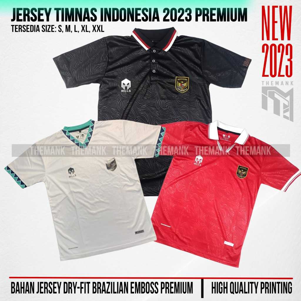 Jual Jersey Timnas Indonesia 2023 Bahan Dry-fit Brazil Embos Terbaru Bisa Custom Nama dan Nomor ...