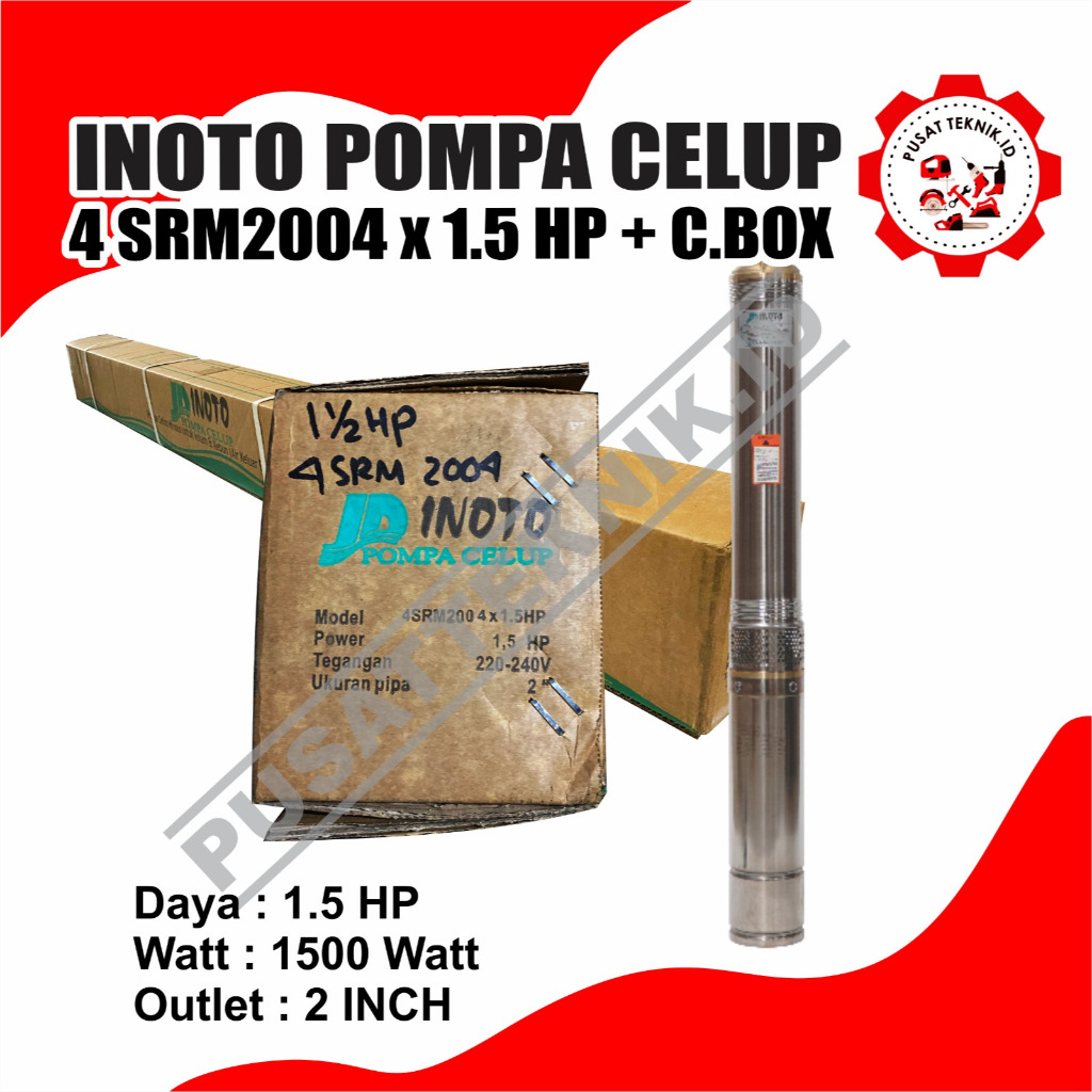 Jual INOTO 4SRM2004 1,5HP POMPA SUBMERSIBLE 4SRM 2004 POMPA CELUP 2 ...