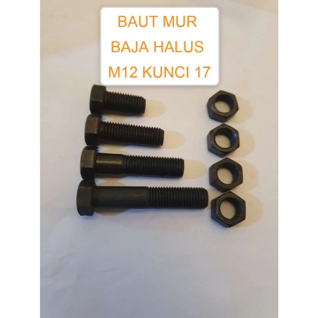 Jual BAUT MUR BAJA 19 P1,25 M12x25mm s/d M12x150mm dan BAUT MUR BAJA 17 ...