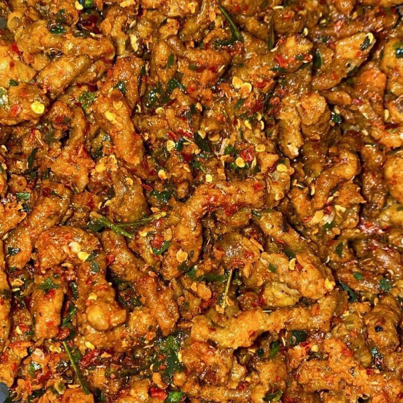 Jual Usus Goreng Crispy Pedas Daun Jeruk 1 KG Dan 1/2 Gurih Asin Manis ...