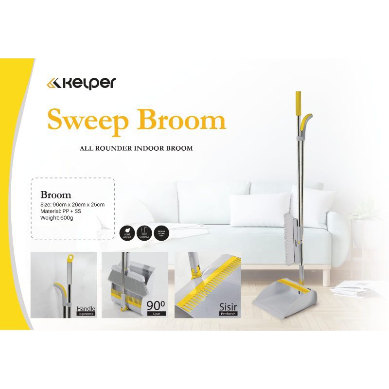 Jual KELPER Broom and Dustpan / Sapu dan Pengki Set Bisa Ditekuk ...