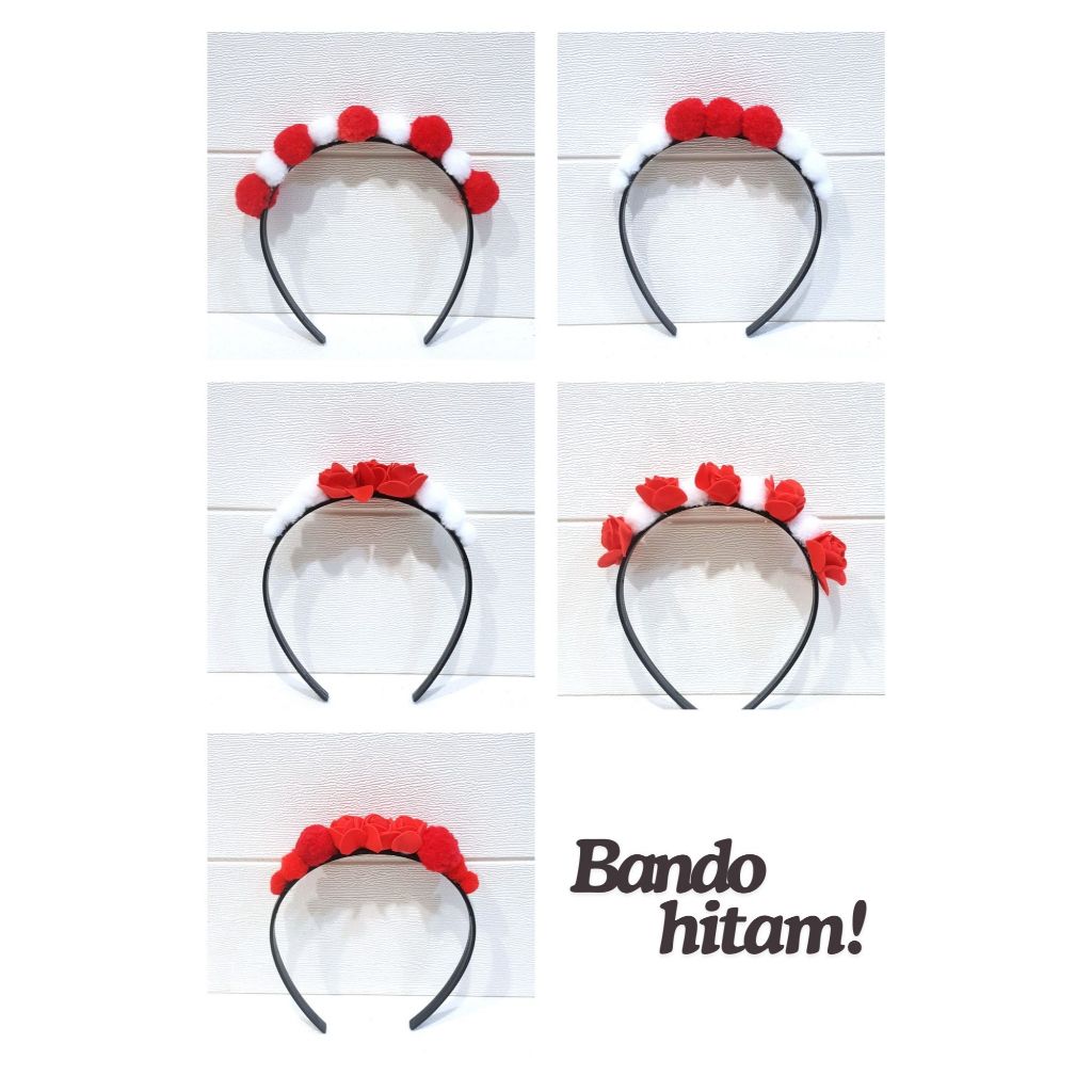 Jual Bando Hitam POM POM MERAH PUTIH - Acc Kemerdekaan RI | Shopee ...