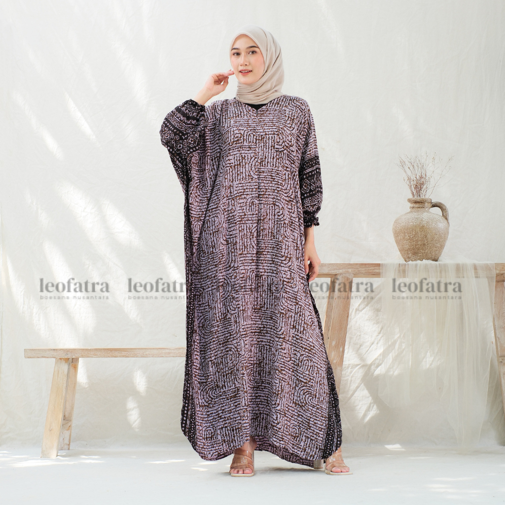 Jual Dress Kaftan Hajar Premium Rayon Super Jumbo Daster Kaftan Batik ...