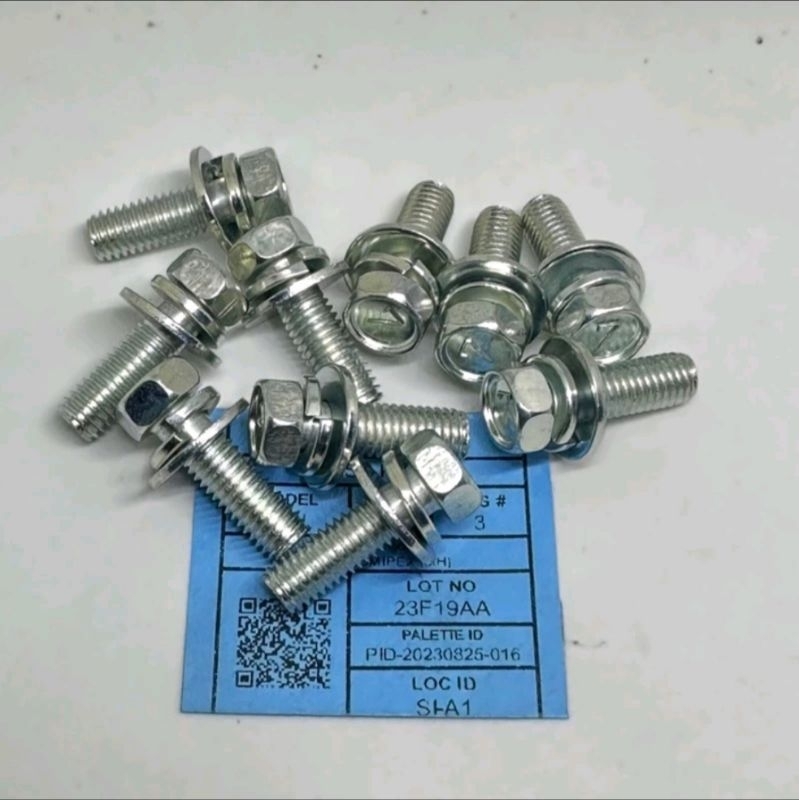 Jual Bolt wash washer M.8x2,5/Baut 12 panjang 2,5cm double ring ORI ...