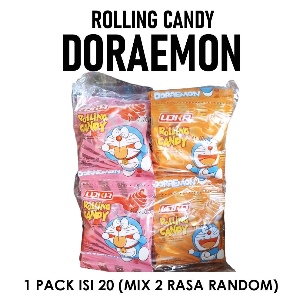 Jual PERMEN LUNAK ROLLING CANDY DORAEMON PACK ISI 20 (RASA RANDOM ...