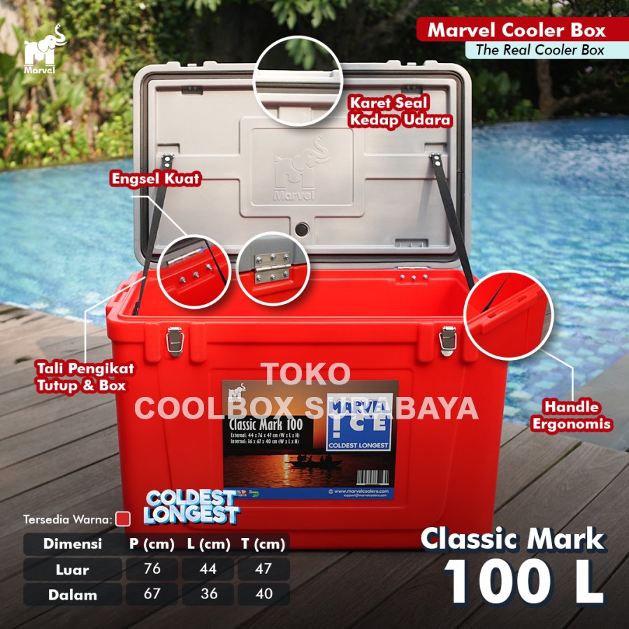 Jual Cooler Box Marvel Classic Mark 100L | Shopee Indonesia