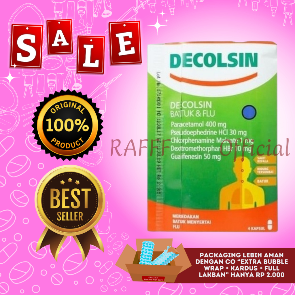 Jual DECOLSIN BATUK DAN FLU 4 TABLET | Shopee Indonesia