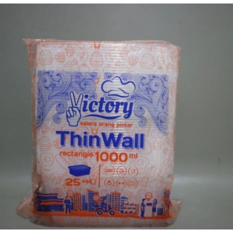 Jual Thinwall Victory Rect 1000ml | Shopee Indonesia