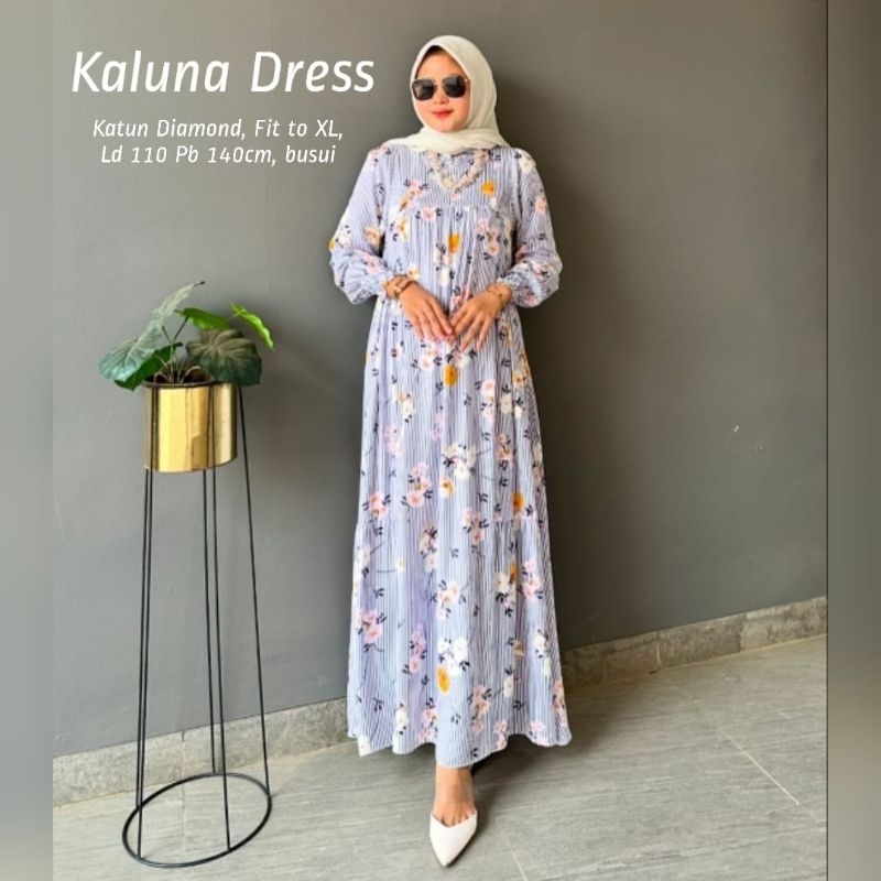 Jual KALUNA DRESS LABEL JASMINE DRESS RAYON PREMIUM | Shopee Indonesia