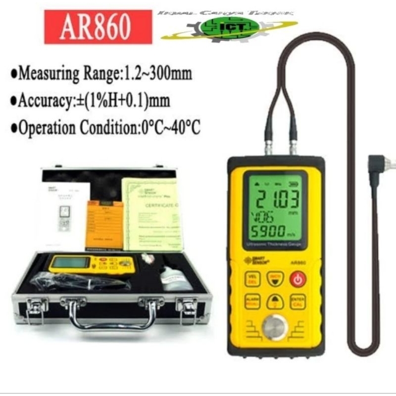 Jual Ultrasonic Thickness Gauge Smart Sensor AR860 Tester Ketebalan ...