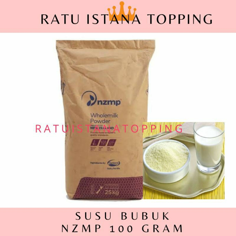 Jual SUSU BUBUK NZMP 100 GRAM REPACK FULL CREAM WHOLEMILK POWDER ...
