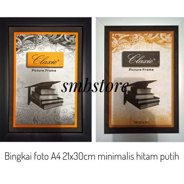 Jual KF7 Bingkai frame figura pigura pigora foto A4 21x3cmhitam putih ...