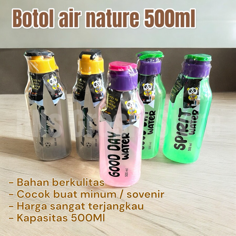 Jual Botol air minum spirit 500ml tutup fliptop plastik tebal grosir ...
