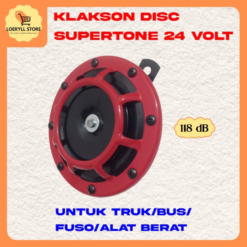 Jual Klakson Disc Supertone Single Jaring Besar 24V / Klakson Pipih 24v ...