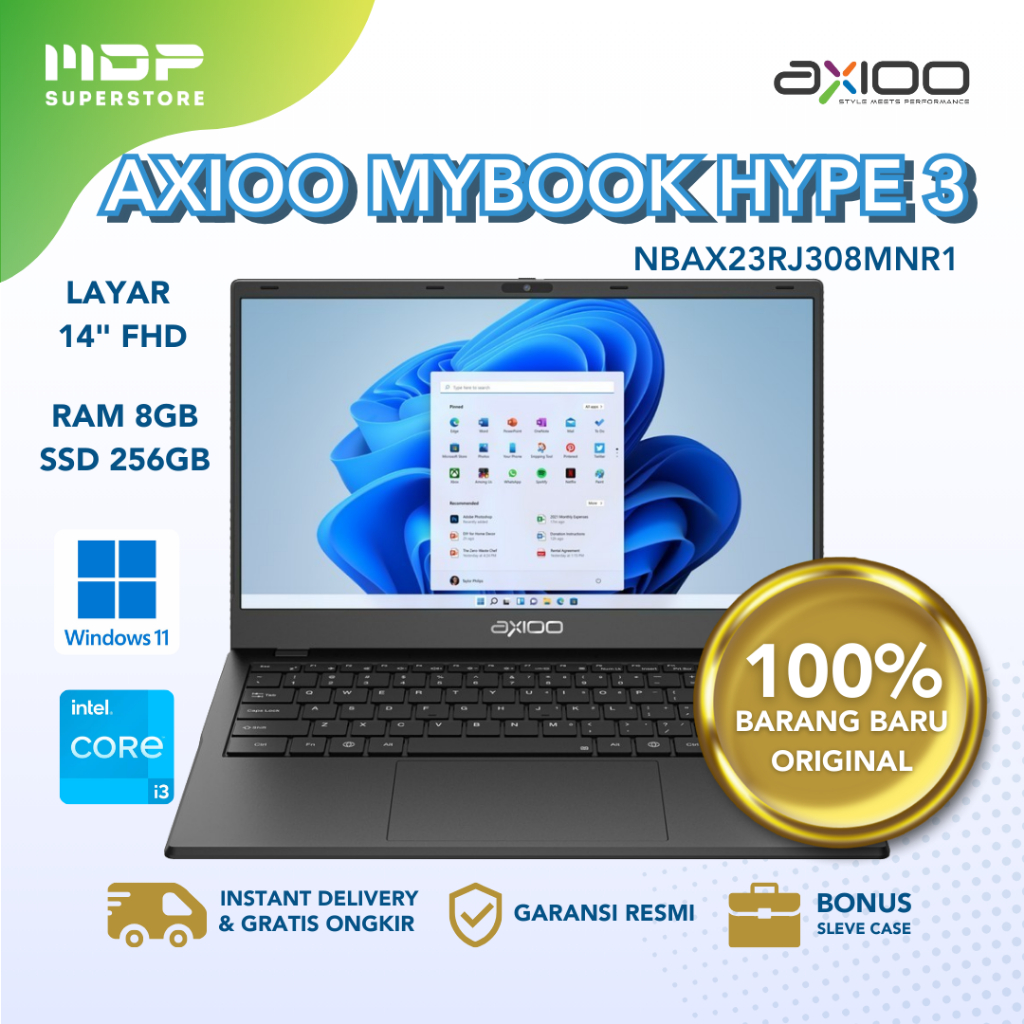 Jual LAPTOP AXIOO MYBOOK HYPE 3 :I NTEL CORE I3-1005G1/8GB/256GB/14 ...
