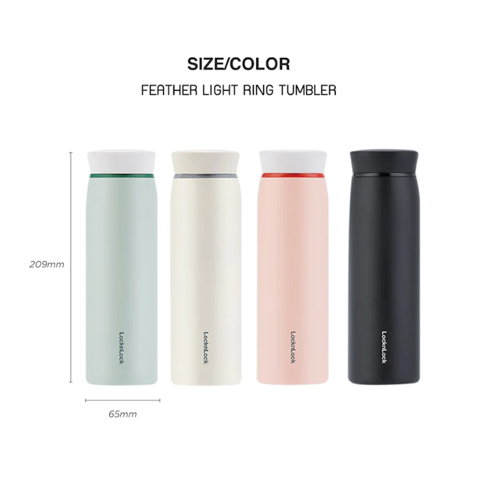 Jual Lock and Lock Feather light ring Vacuum Tumbler 460ml Pink mint ...