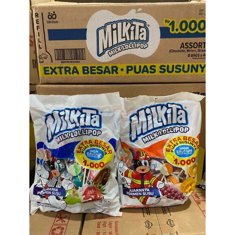 Jual Permen Milkita Lollipop refill isi 40pcs | Shopee Indonesia