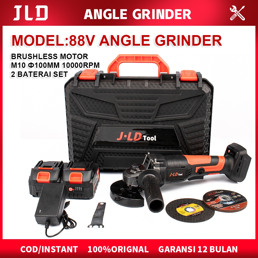 Jual JLD 88V Cordless Brushless Angle Grinder 4inch Mesin Gerinda ...