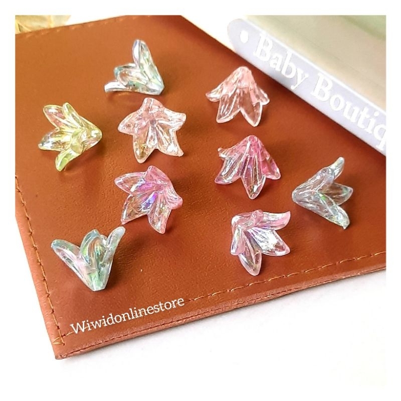 Jual (12 biji) MANIK AKRILIK BUNGA KECUBUNG 12 mm | Shopee Indonesia
