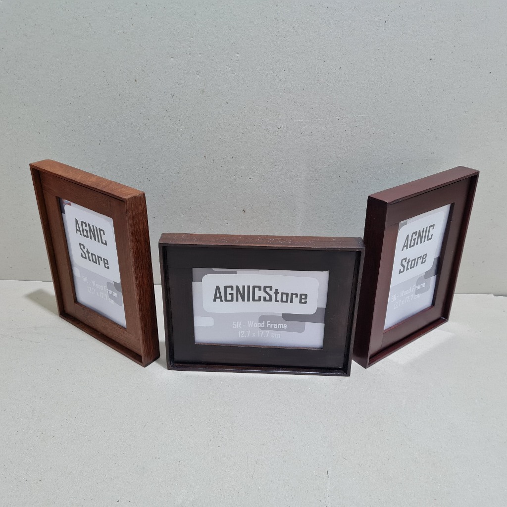 Jual Pigura Bingkai Foto 5R Photo Frame Kayu Ulin/Kayu Besi | Shopee ...