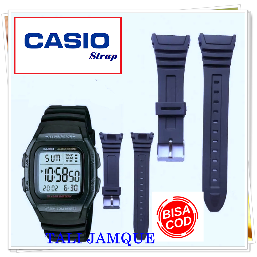 Jual Rubber Strap Tali Jam Tangan Untuk Casio W-96 W96 W-96H W-96H-1A W-96H-2A W-96H-9A W-96H-1B ...