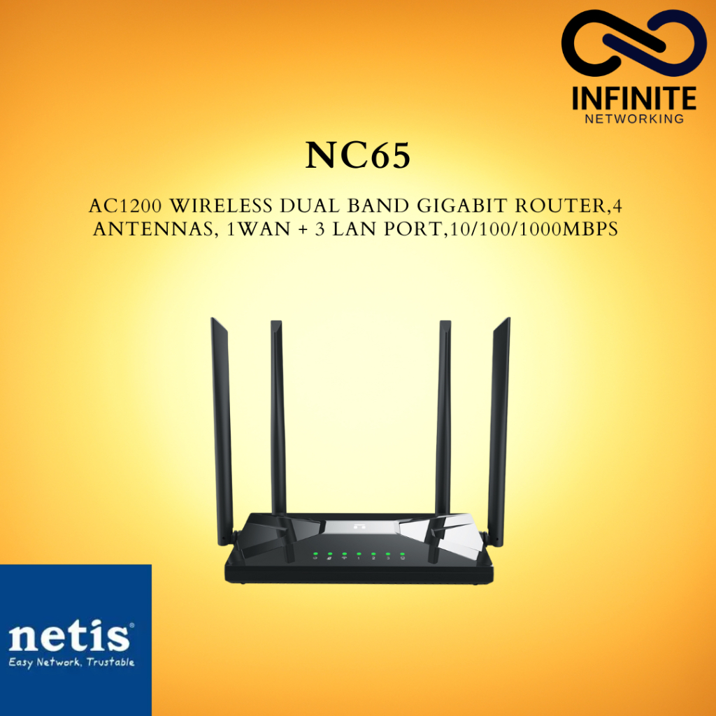 Jual NETIS NC65 AC1200 WIRELESS ROUTER | Shopee Indonesia