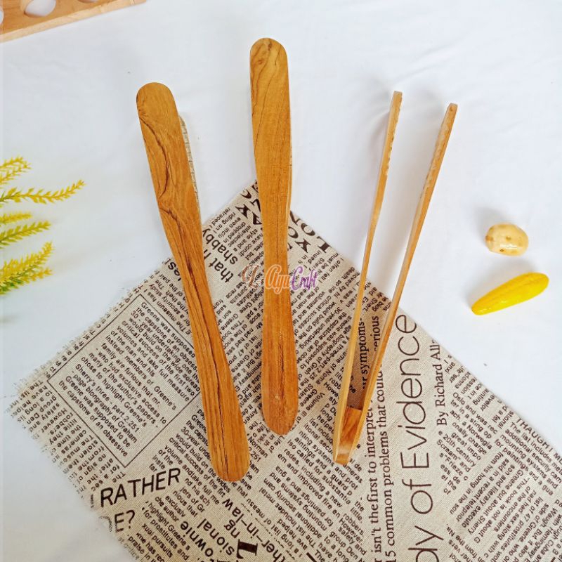 Jual L-AYUCRAFT Pencapit makanan kayu jati | Shopee Indonesia