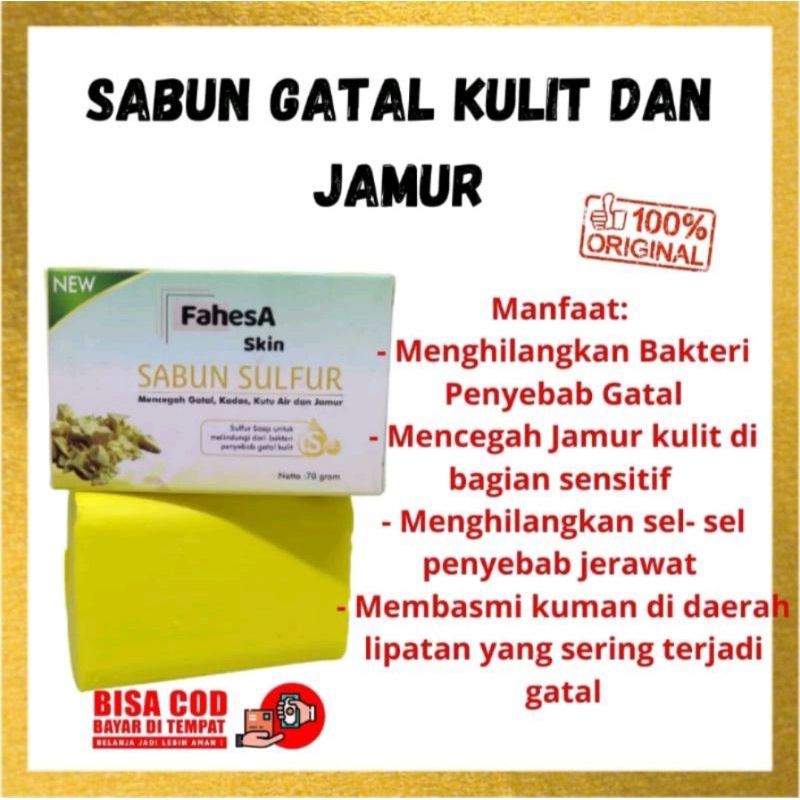Jual Sabun Gatal Sulfur Fahesa Skin Sabun Belerang Untuk Gatal Kadas ...