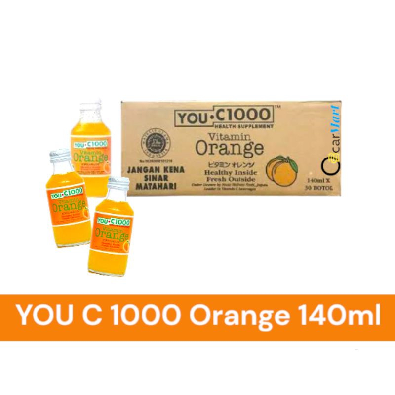 Jual YOU C1000 1 Dus isi 30 Botol Kaca 140ml Vitamin Orange Lemon | Shopee Indonesia