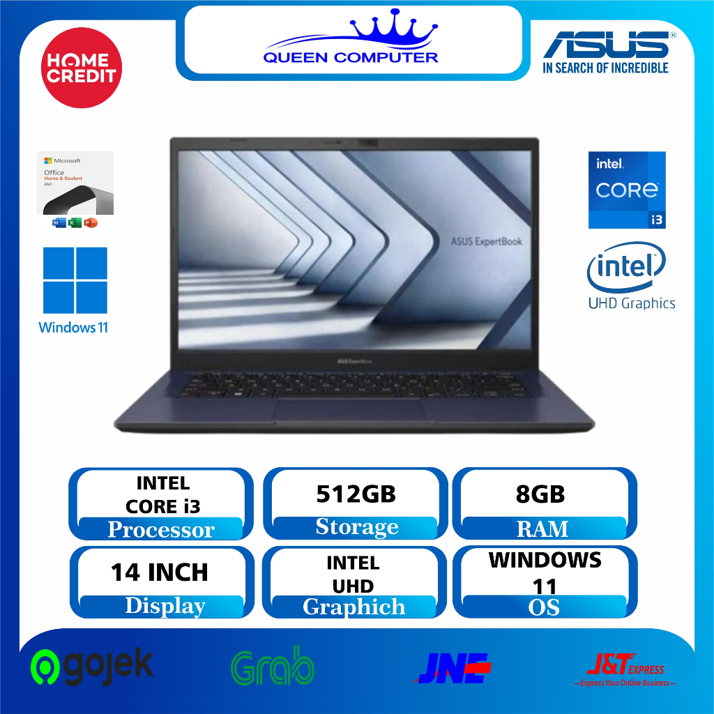 Jual ASUS ExpertBook B1402CBA Core i3 1215U 8GB 512GB W11 OHS | Shopee ...