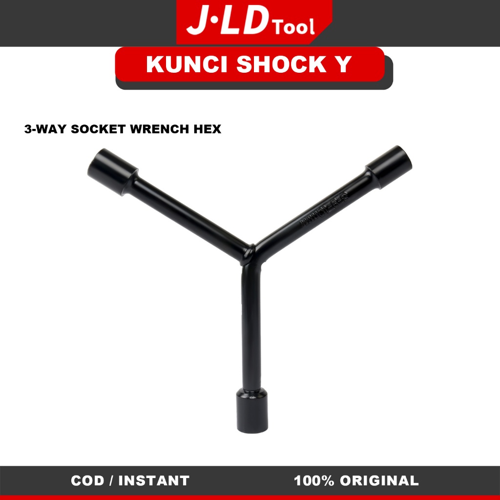 Jual JLD Kunci Shock Y Hitam Pendek 3-Way Socket Wrench Hexagon Spanner ...