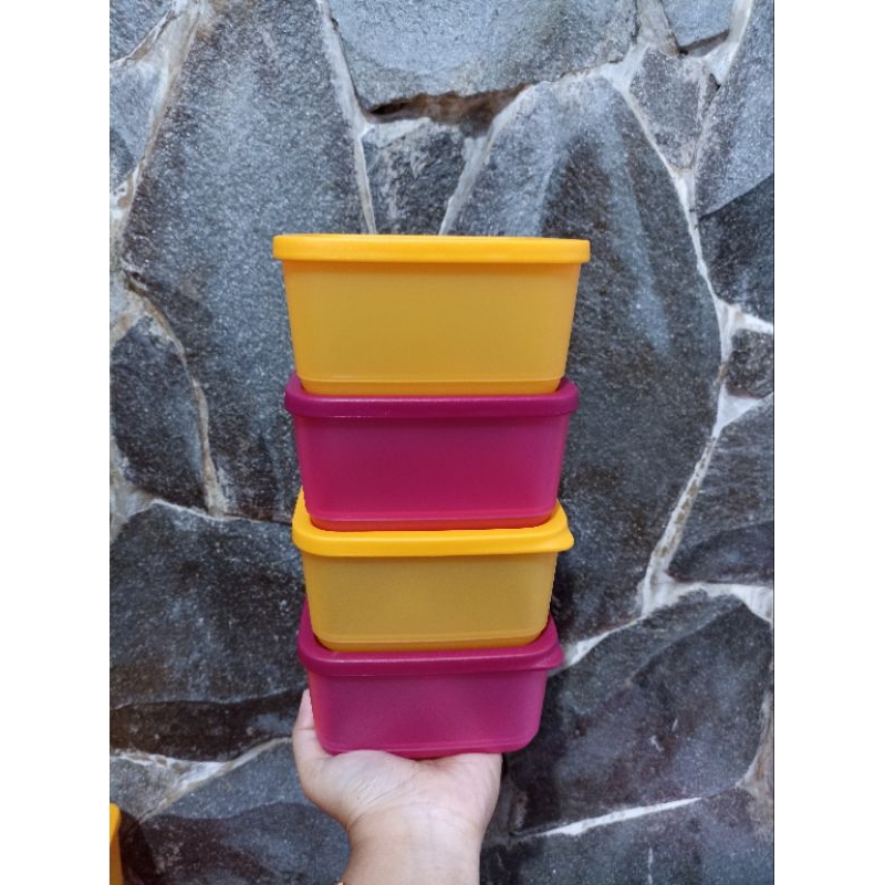 Jual TOPLES SMALL SUMMER 4PC (OREN MAROON) TUPPERWARE | Shopee Indonesia