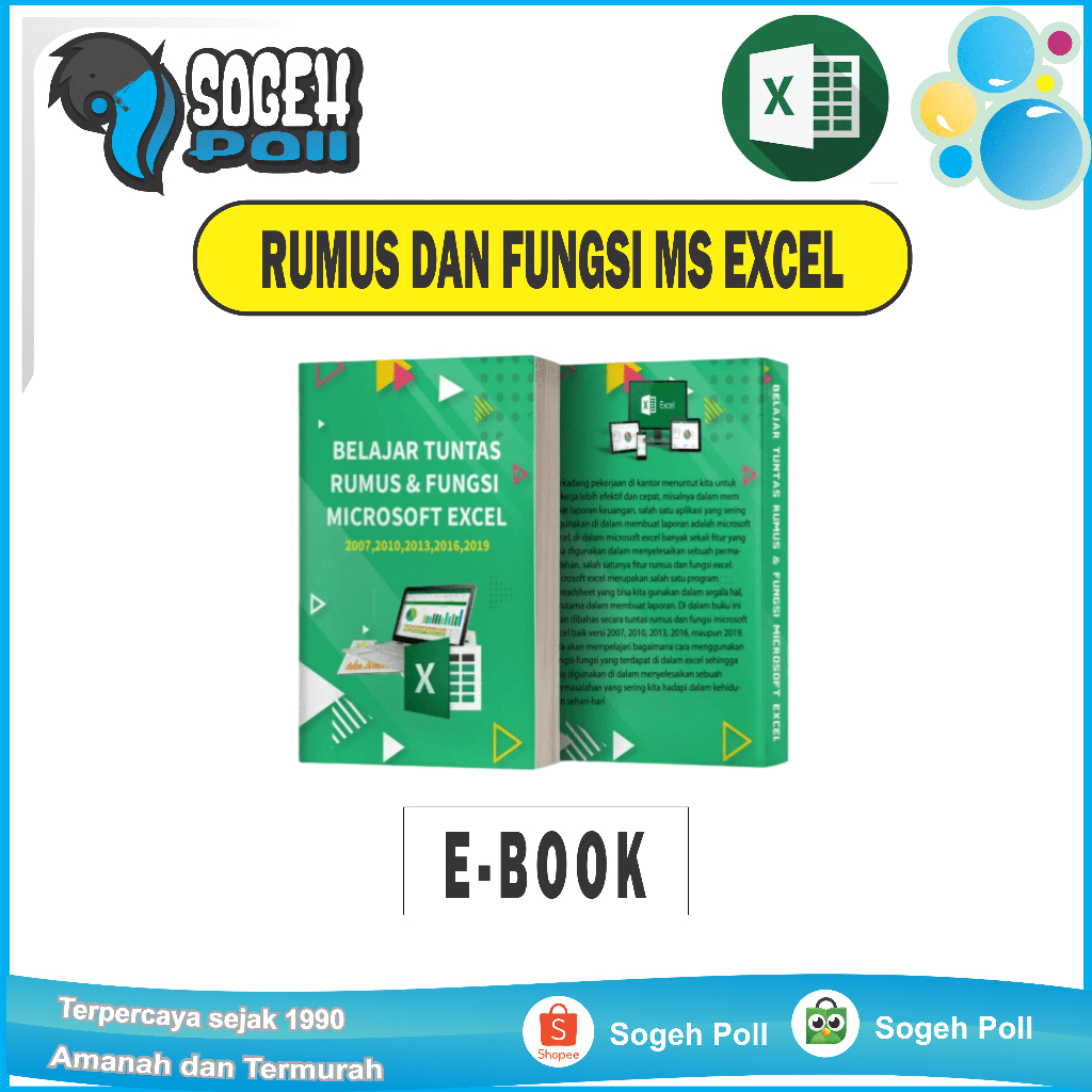Jual MAHIR RUMUS DAN FUNGSI MS EXCEL (2010-2019) | Shopee Indonesia