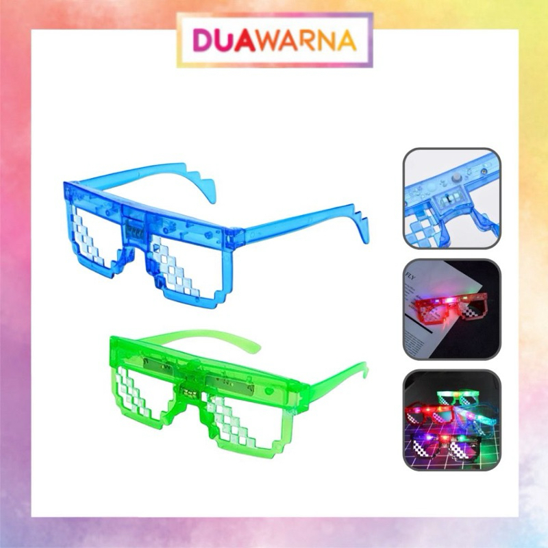 Jual Kacamata LED Warna Warni / Nyala Malam Colorful Eyeglass/ Kotak ...