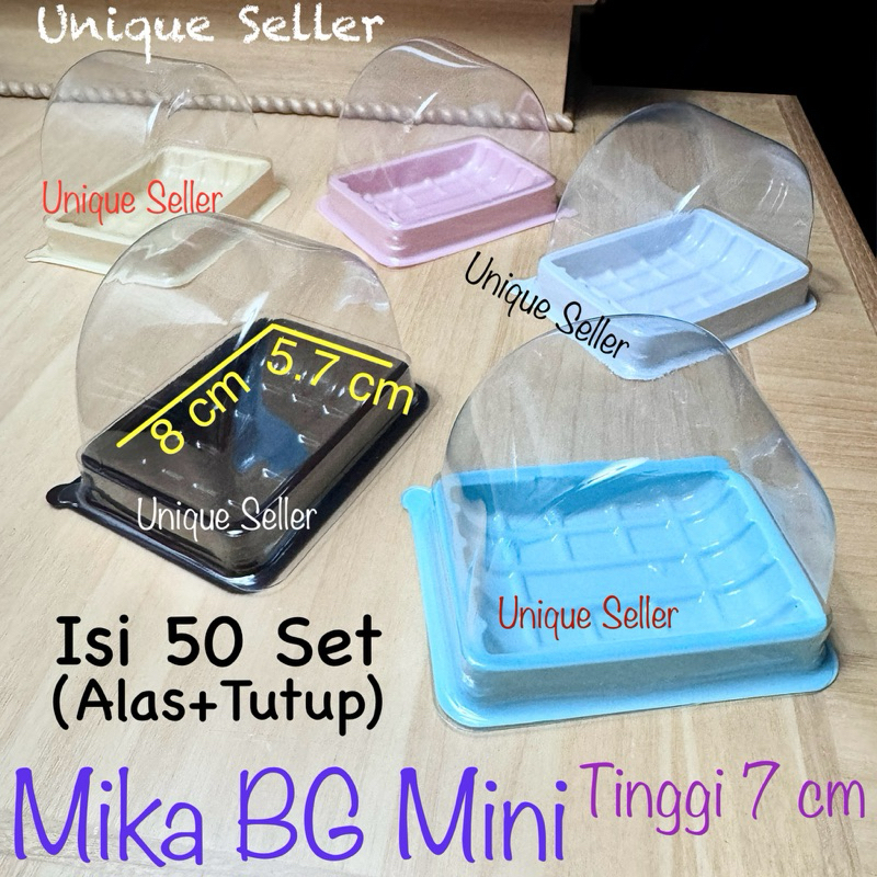 Jual [Isi50] Mika BG Mini 8x5.7x7 cm / Mika Kue Spiku Bolu Gulung 1 ...