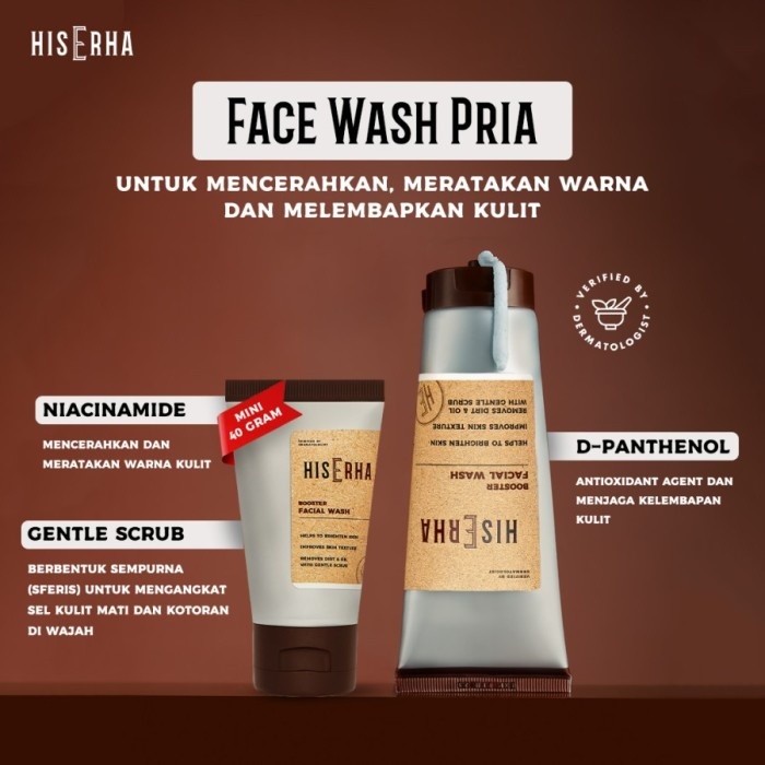 Jual [100% Original] HISERHA Booster Facial Wash with Niacinamide ...