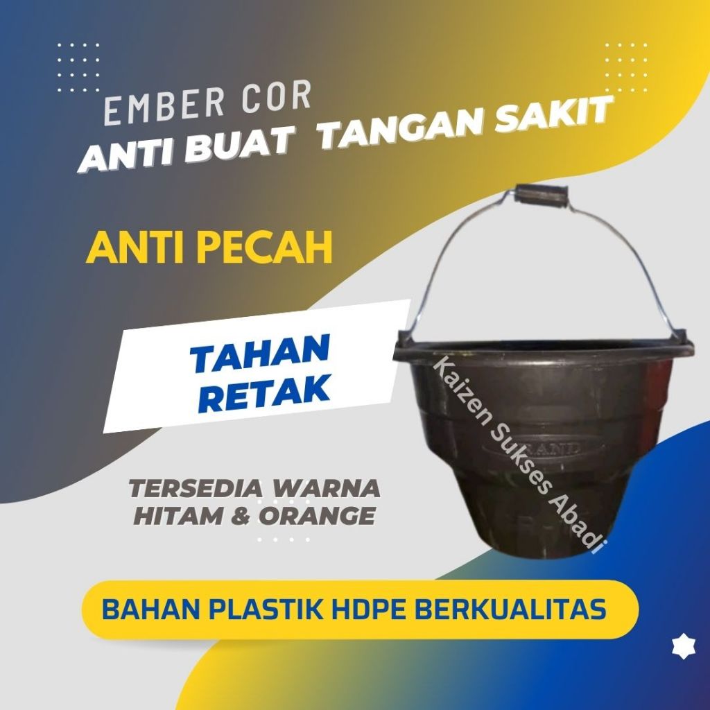 Jual Ember timba timbo cor grand plastik karet warna hitam orange ...