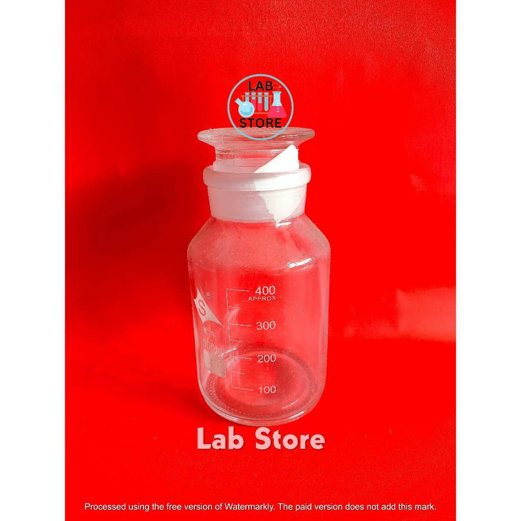 Jual Reagent Bottle Clear 500ml / Botol Reagen Kaca Bening 500ml ...