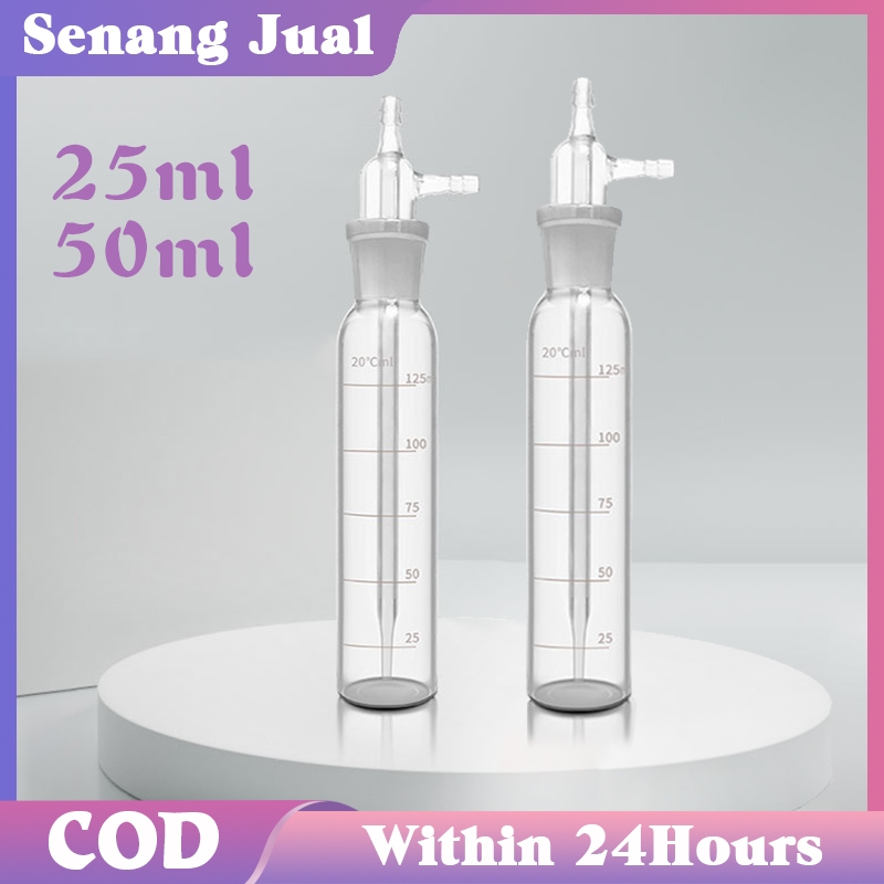 Jual 25ml 50ml Midget Inpinger Glass Impinger Glas Lab Dengan Skala ...