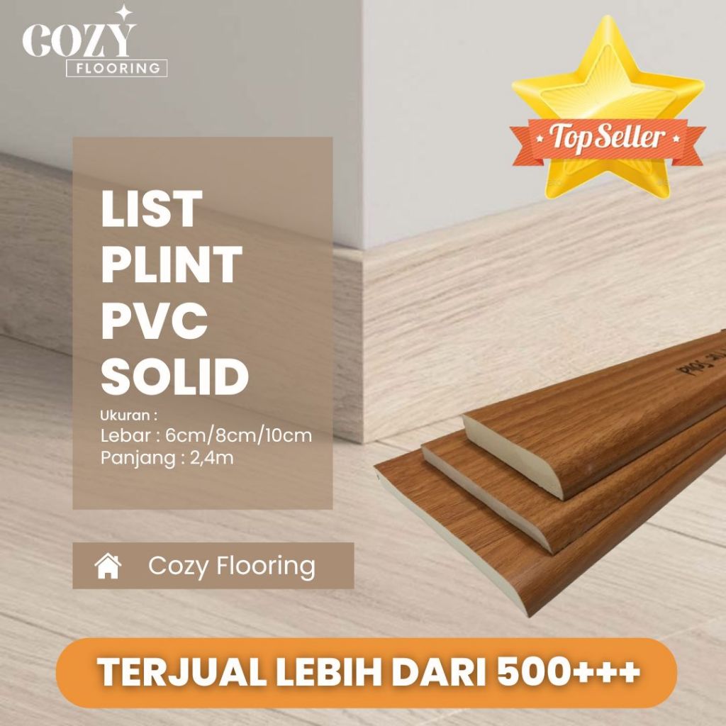 Jual Plint pvc solid 6cm/8cm/10cm I list plint lantai skirting dinding | Shopee Indonesia