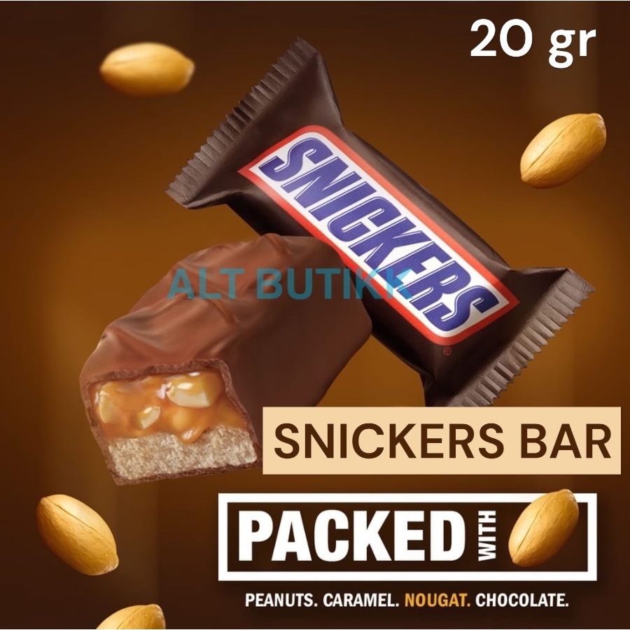 Jual SNICKERS CHOCOLATE BAR 20 GR | COKELAT SNICKER MINIS | Shopee Indonesia