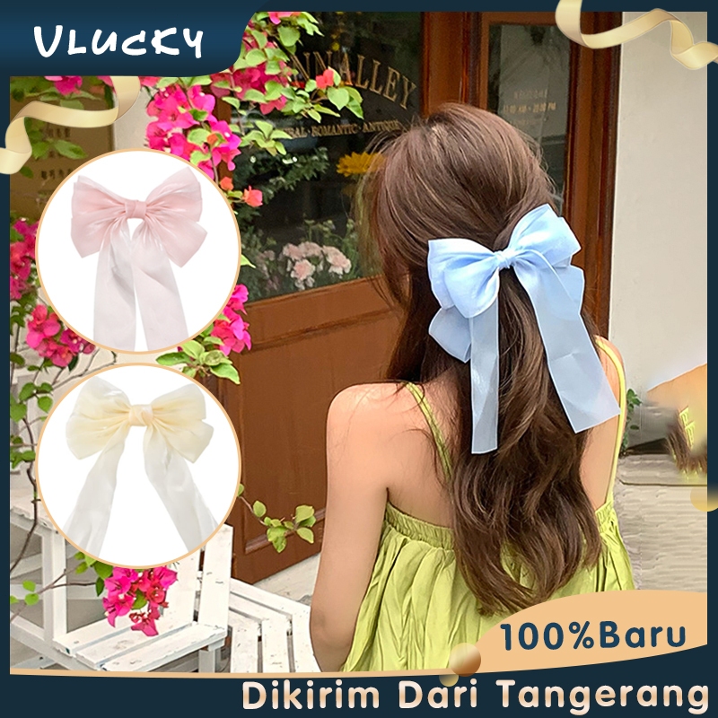 Jual Jepit Rambut Pita Korea Ribbon Silk Satin Hairclip Bow Korea Pita ...