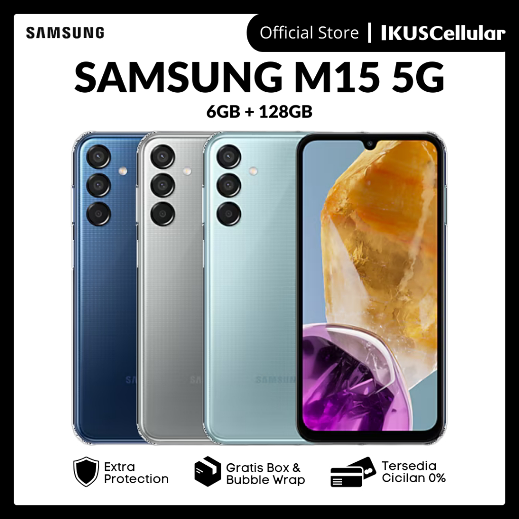 Jual SAMSUNG M15 5G 6/128 GARANSI RESMI | Shopee Indonesia