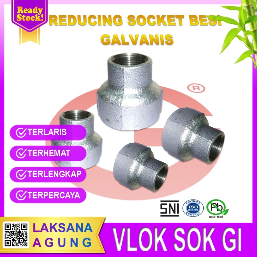 Jual Vlok Sok Besi | Verlop sok | 1 x 1 1/2 inch | Flock Sock | Reducer ...